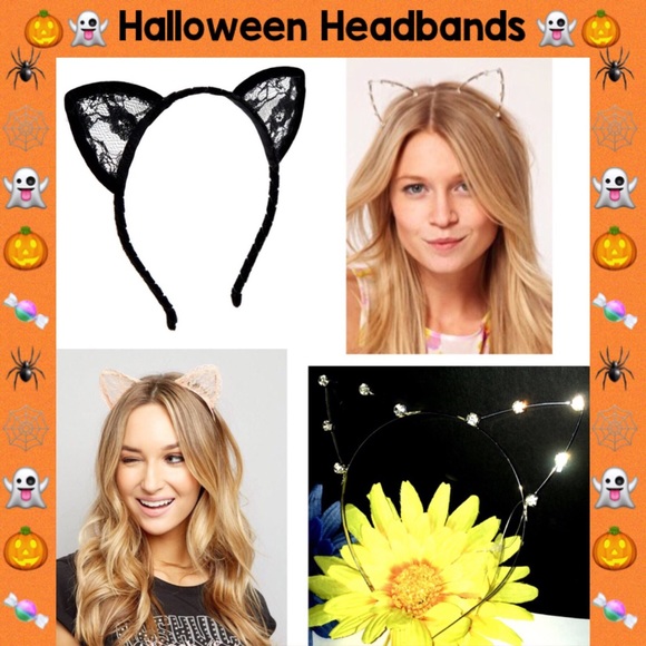 Fashion costume jewelry | Accessories | 35 Lace Or Metal Cat Ears ...